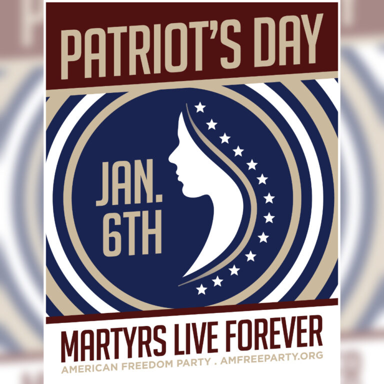 “Martyrs Live Forever” Poster – American Freedom Party