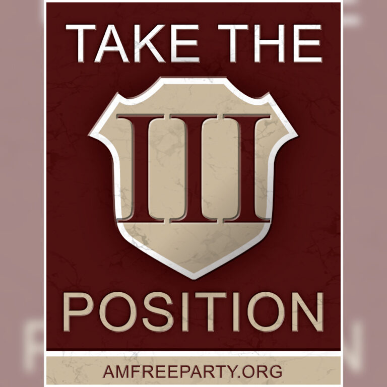 “Take the Third Position” Poster – American Freedom Party