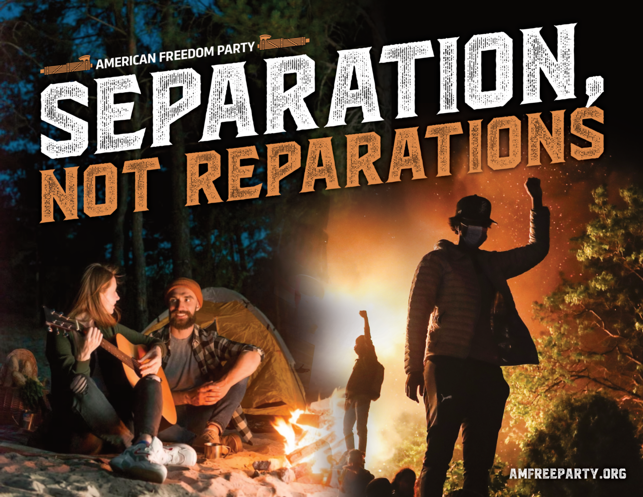 “Separation, Not Reparations” Poster – American Freedom Party